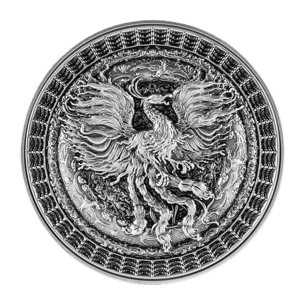 2024 Niue The Forbidden Phoenix 1 oz Silver Coin (Antiqued Finish ...